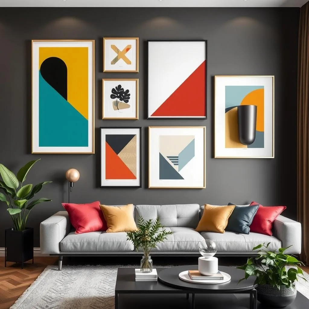 Idées de décoration murale pour un salon moderne