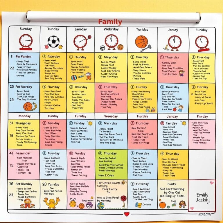 Créer un Planning Familial Efficace pour Gérer Votre Quotidien